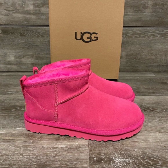 UGG | Shoes | Ugg Classic Ultra Mini Booties Taffy Pink New | Poshmark